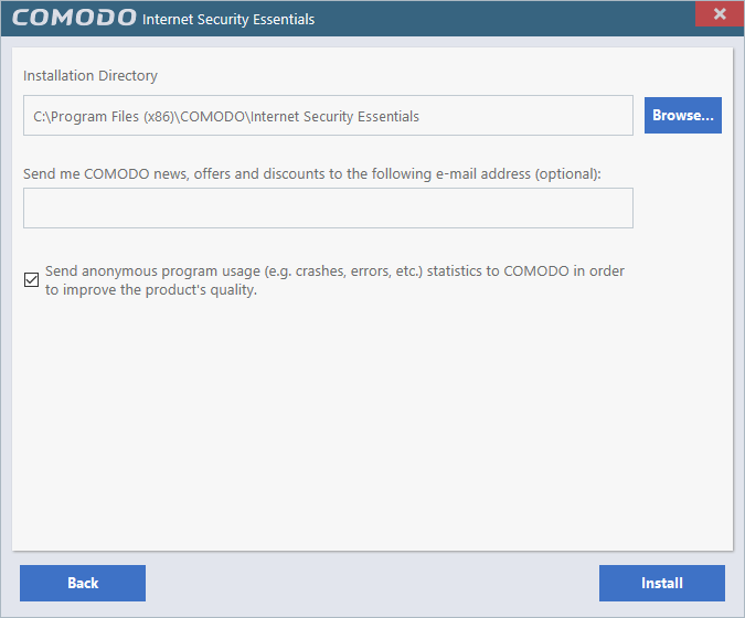 Install Comodo Internet Security Essentials, Network Security, SSL Certificate